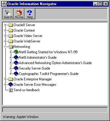 Oracle Information Navigator Help