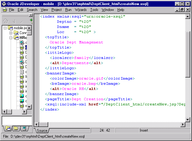 Using Jdeveloper To Build Oracle Xml Applications 10 Of 11 3547