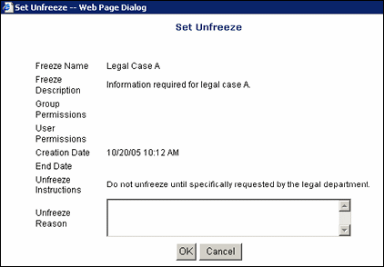 Freeze Interface