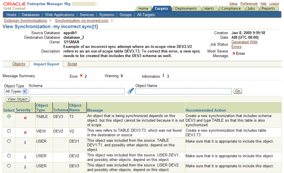 Change Management for Databases