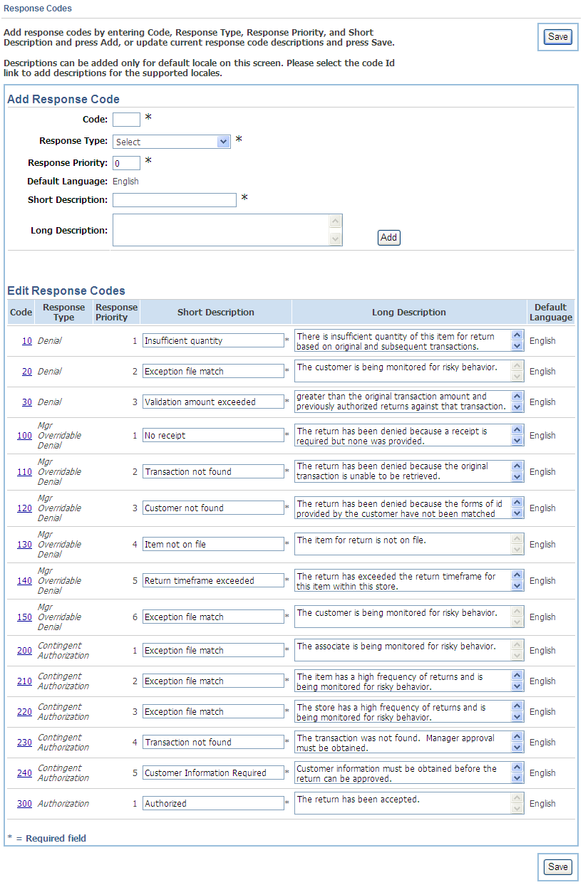 Configuring Return Policies