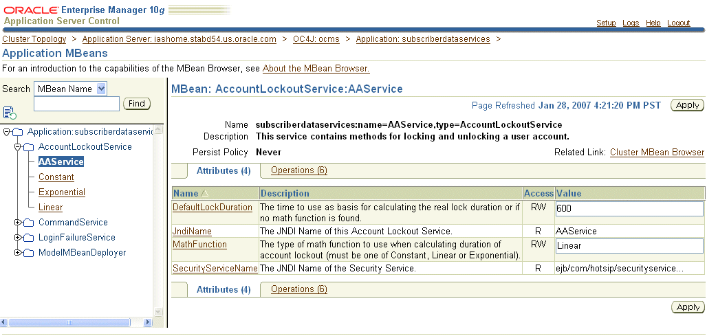 Configuring the SIP Server MBeans
