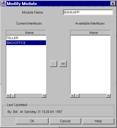 Use keys to move the interfaces between the Current Interfaces and Available Interfaces display ...