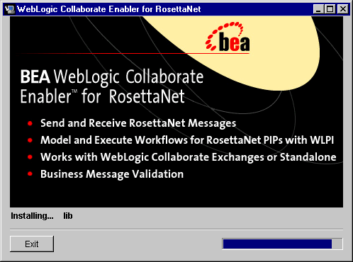 WebLogic Collaborate Enabler for RosettaNet Installation on Windows Systems