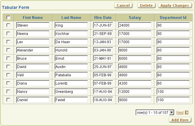How To Create A Tabular Form