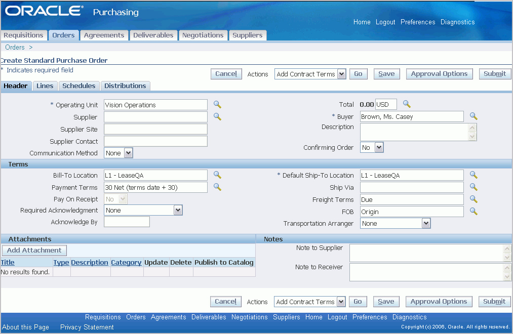 Oracle Purchasing User s Guide