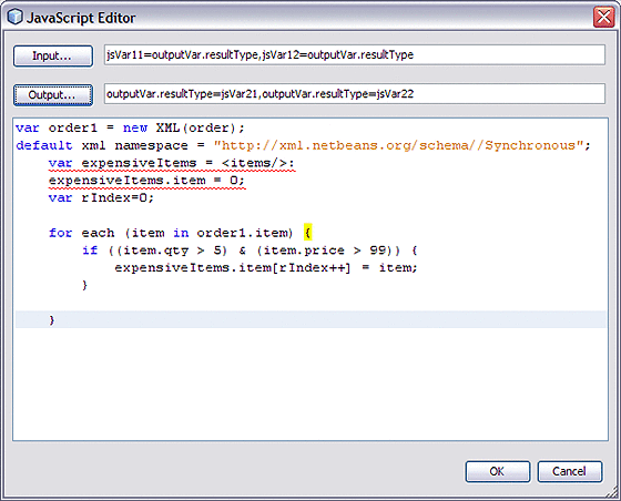 Using The JavaScript Element BPEL Designer And Service Engine User s 