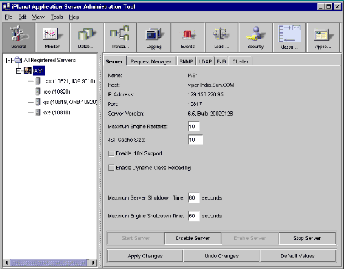 iPlanet Application Server 6.5 SP1, Enterprise Edition Administrator's ...