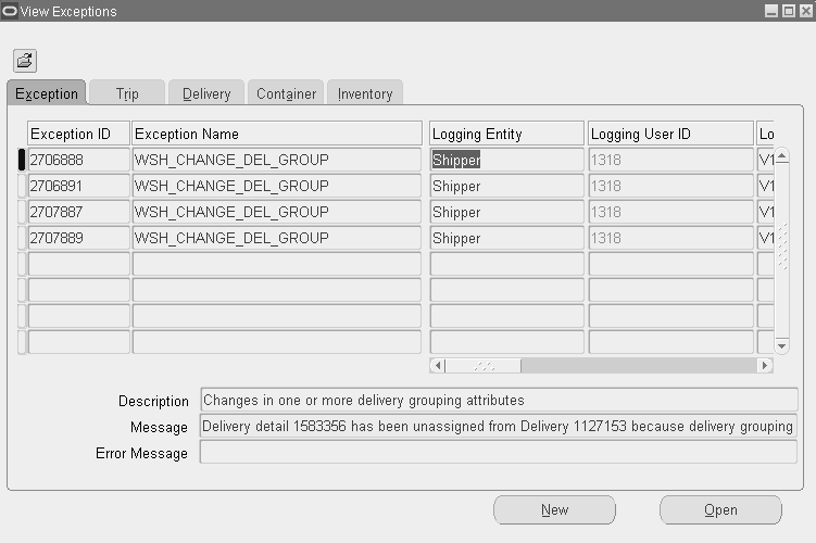 Oracle Shipping Executionユーザーズ・ガイド