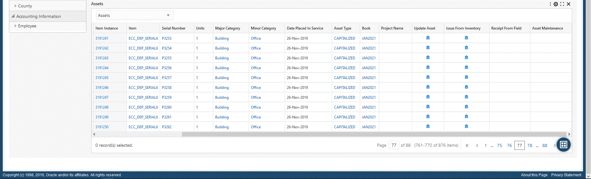 Oracle Asset Tracking User's Guide