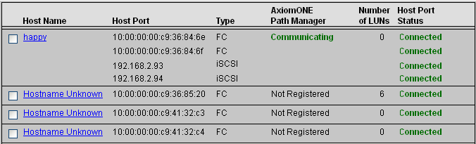Configure SAN Host Access to the Pillar Axiom LUNs