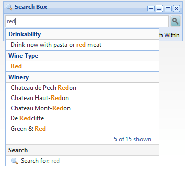 Configuring Search Box type-ahead suggestions