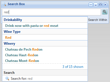 Configuring Search Box type-ahead suggestions