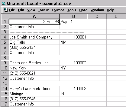 Saving Reports as CSV Files