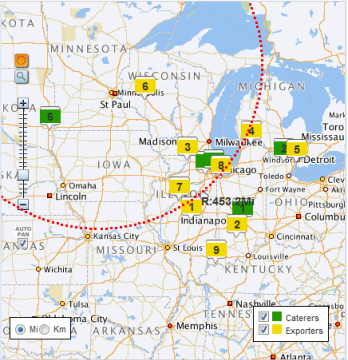 Using text and range searches to find specific locations