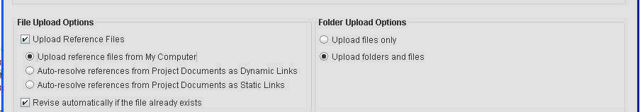 Upload files and folders using the advanced file transfer method