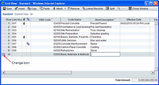 Add line items using the Grid