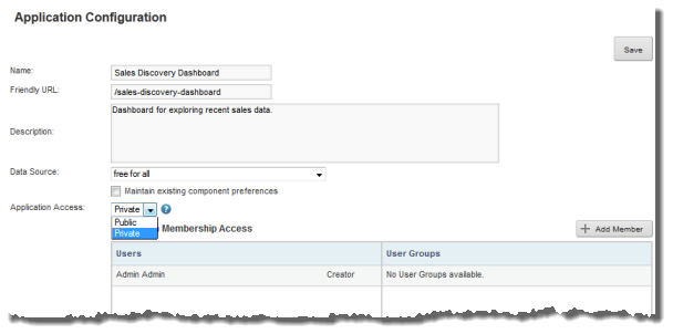 Configuring the application type
