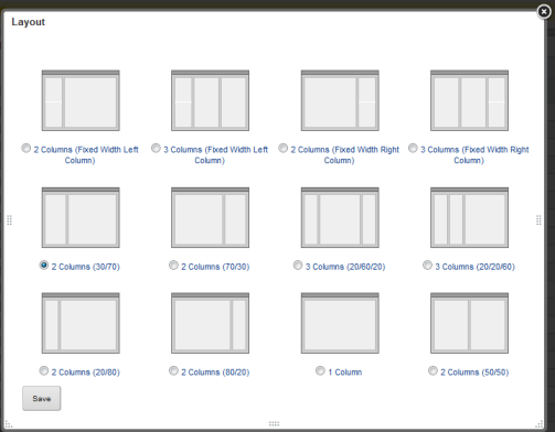 Applying a layout template to a page