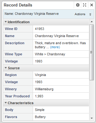 About the Record Details component