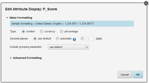 Formatting the attribute values displayed on a Record Details component