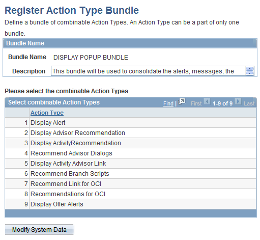 Registering Action Types and Action Type Bundles