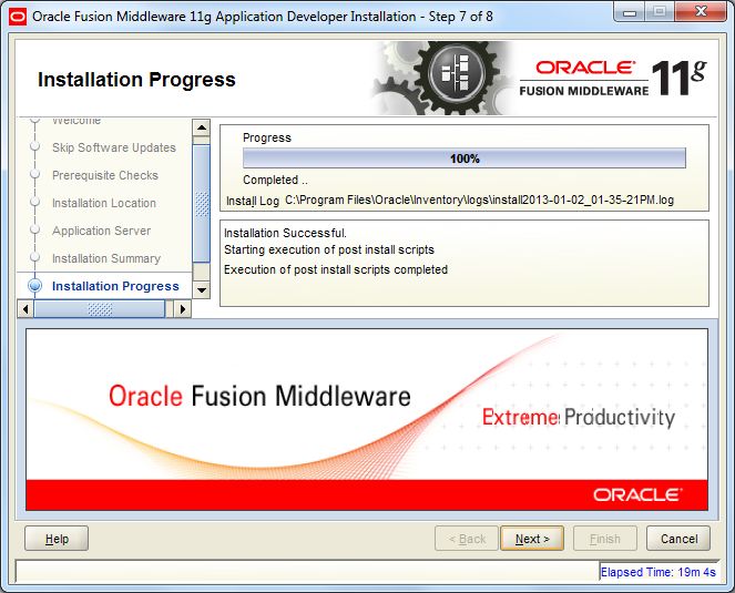 Installing Oracle ADF Runtime package