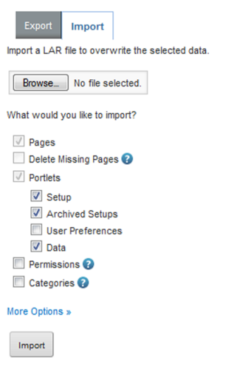 Completing the import