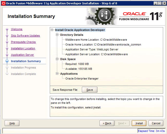 Downloading and installing Oracle ADF Runtime