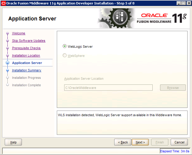 Downloading and installing Oracle ADF Runtime