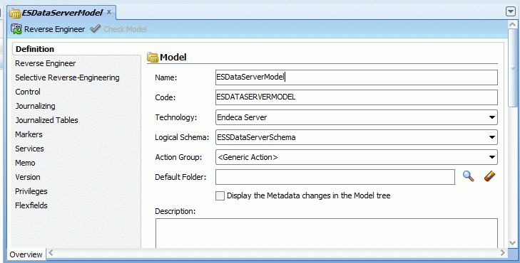 Creating a model