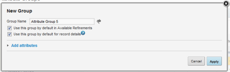 Creating an attribute group