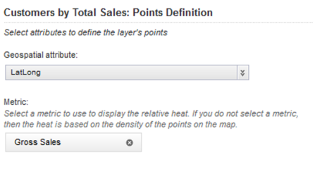 Defining the map points for the map layer