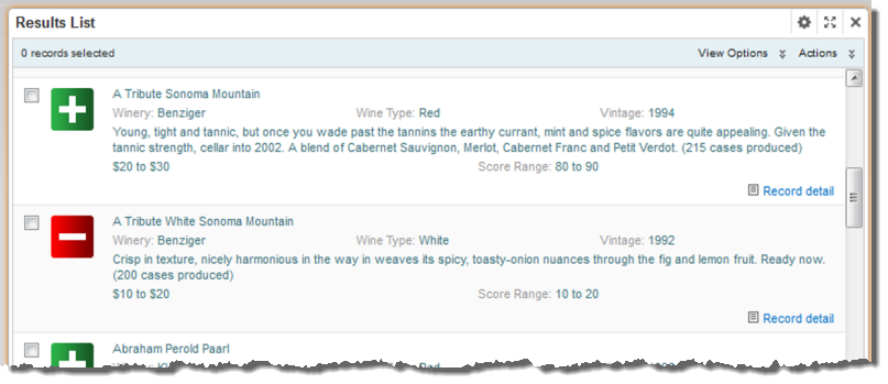 Configuring the images to display next to each Results List record
