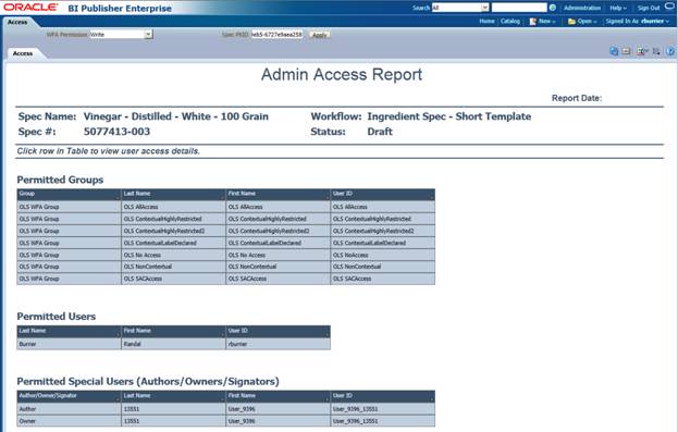 Oracle Agile Product Lifecycle Management for Process Reporting Guide