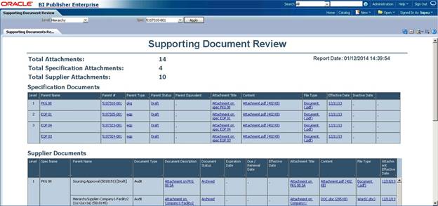 Oracle Agile Product Lifecycle Management for Process Reporting Guide