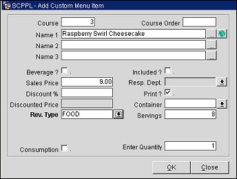 Create a Custom Menu Item for a Selected Menu