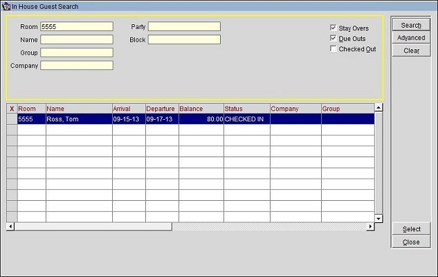 Reinstate Checked Out Guest