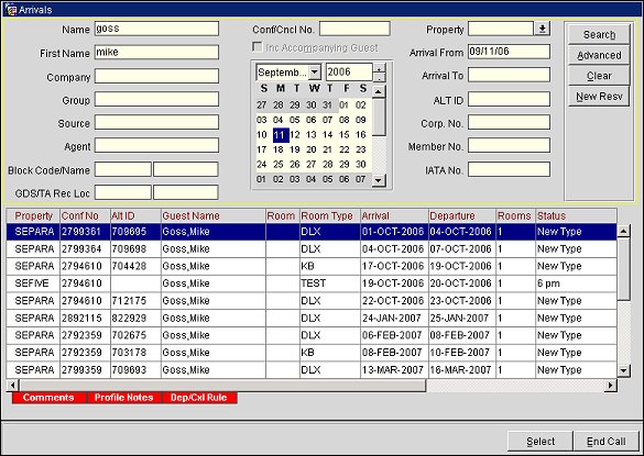 ORS Reservation Lookup