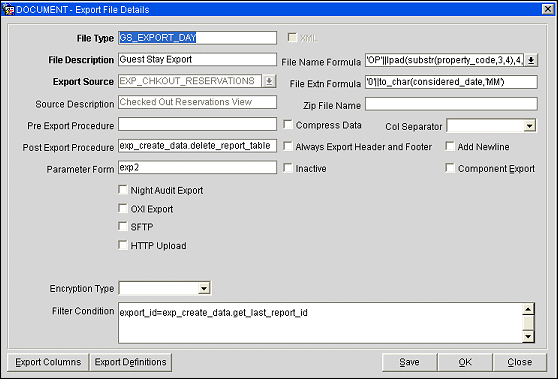 Miscellaneous Export