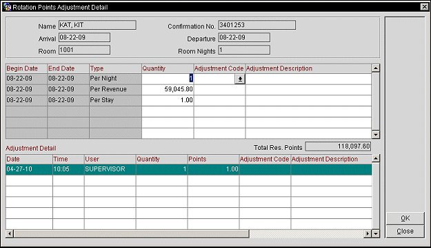 Rotation Points Adjustment