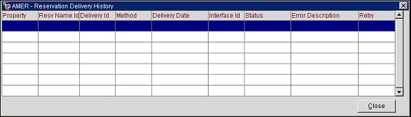 Understanding the Reservation Delivery History Screen