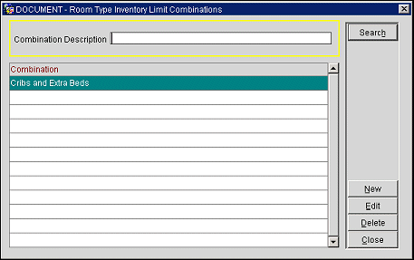 Room Type Inventory Limits