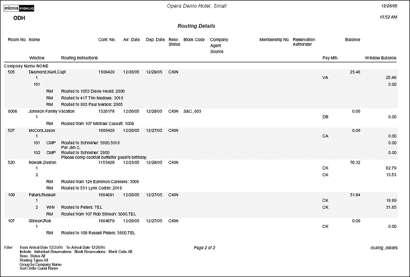 Routing Details Report (routing_details with RES17.FMX)