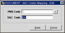 Map Sales & Catering Codes