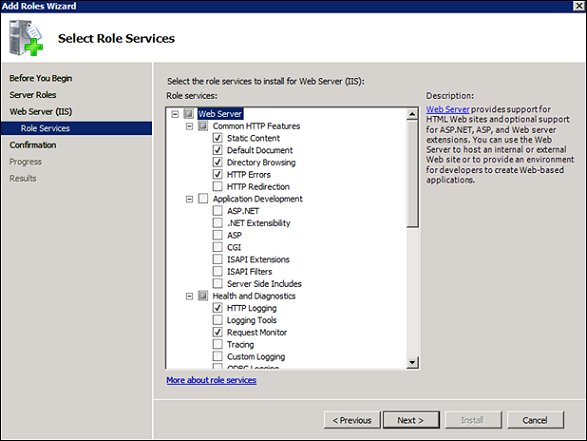 Installing The Web Server Iis Aspnet And Iis 6 Management Compatibility