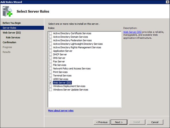 Installing The Web Server Iis Aspnet And Iis 6 Management Compatibility