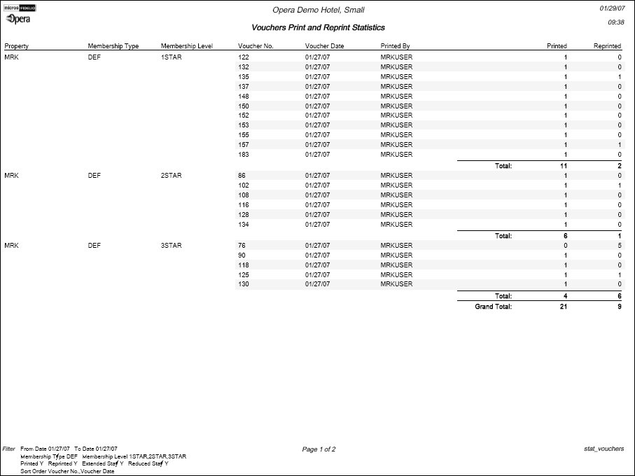 Vouchers Print and Reprint Statistics Report (stat_vouchers with STA10.FMX)
