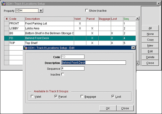 Track It Locations Setup