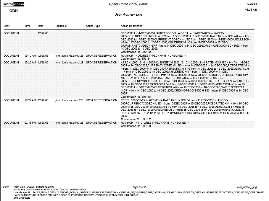 User Activity Log (user_activity_log with GEN4.FMX)